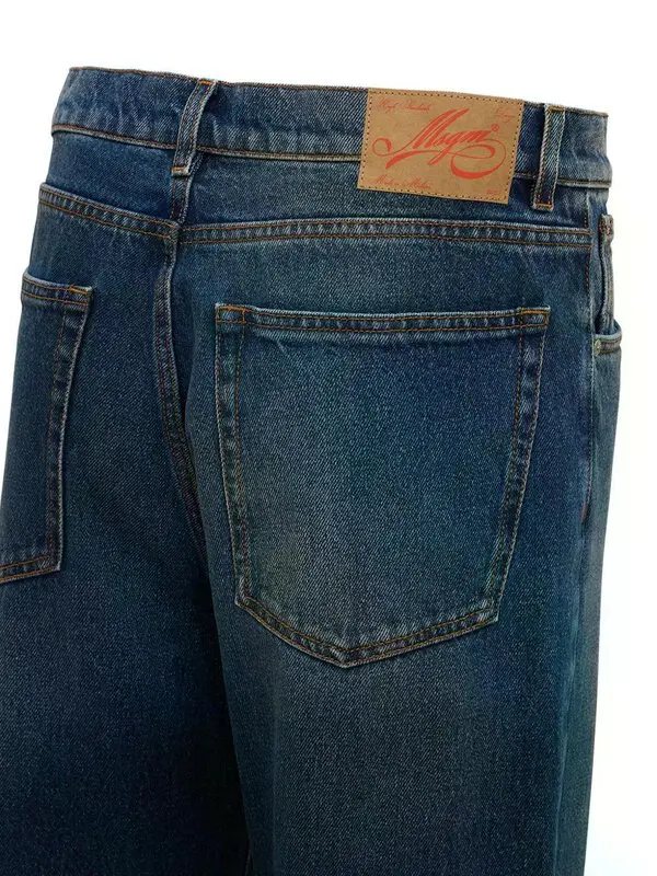 MSGM Logo-patch Jeans - Blue