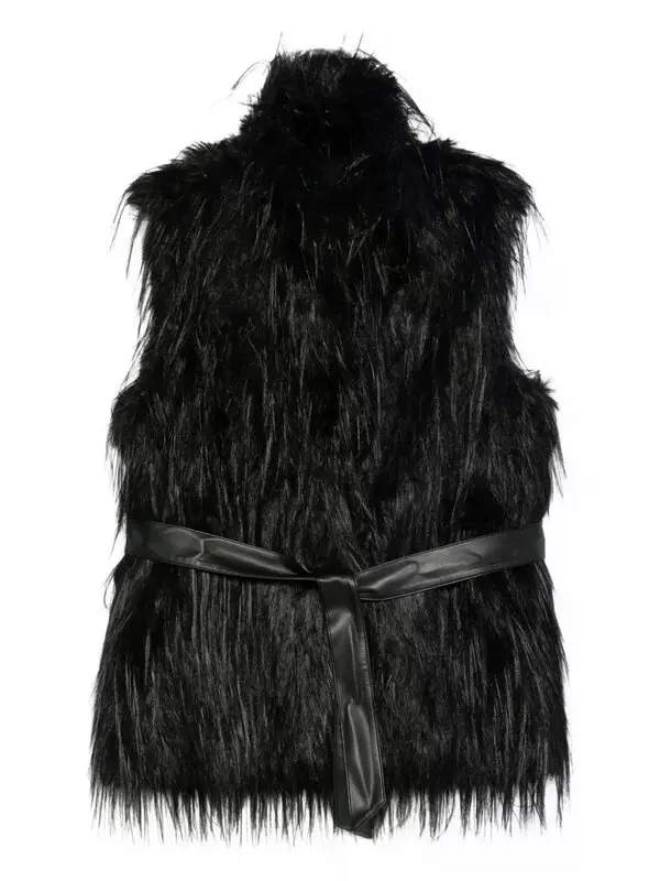 Pinko Faux-fur Gilet With Belt