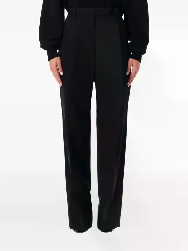 TOM FORD Wool Pleated Trousers - Black