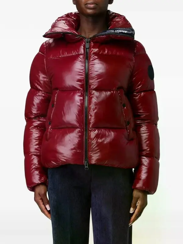 SAVE THE DUCK Logo-patch Padded Jacket - Red
