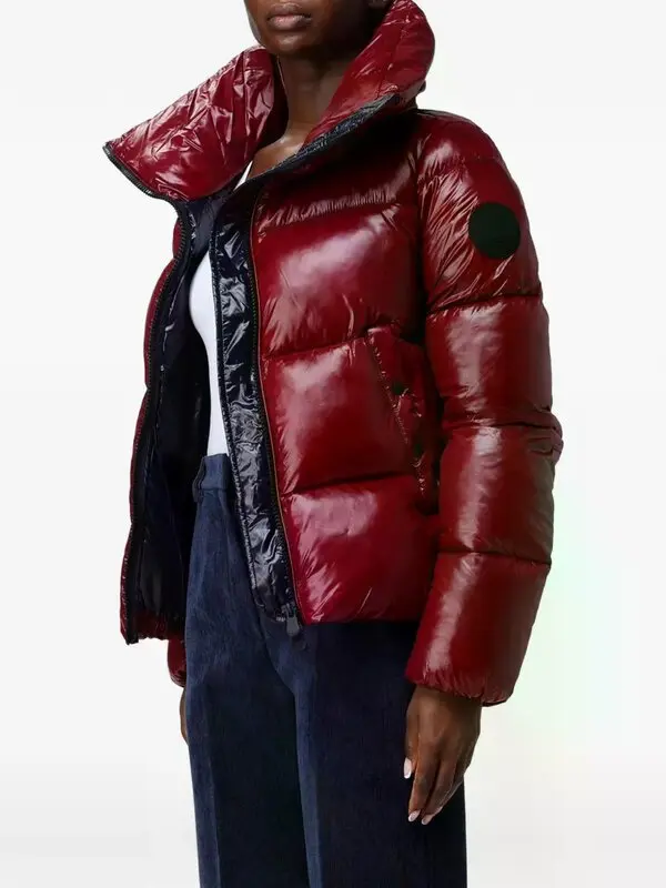 SAVE THE DUCK Logo-patch Padded Jacket - Red