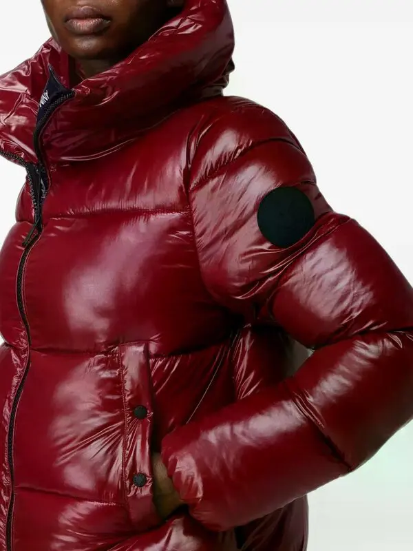 SAVE THE DUCK Logo-patch Padded Jacket - Red