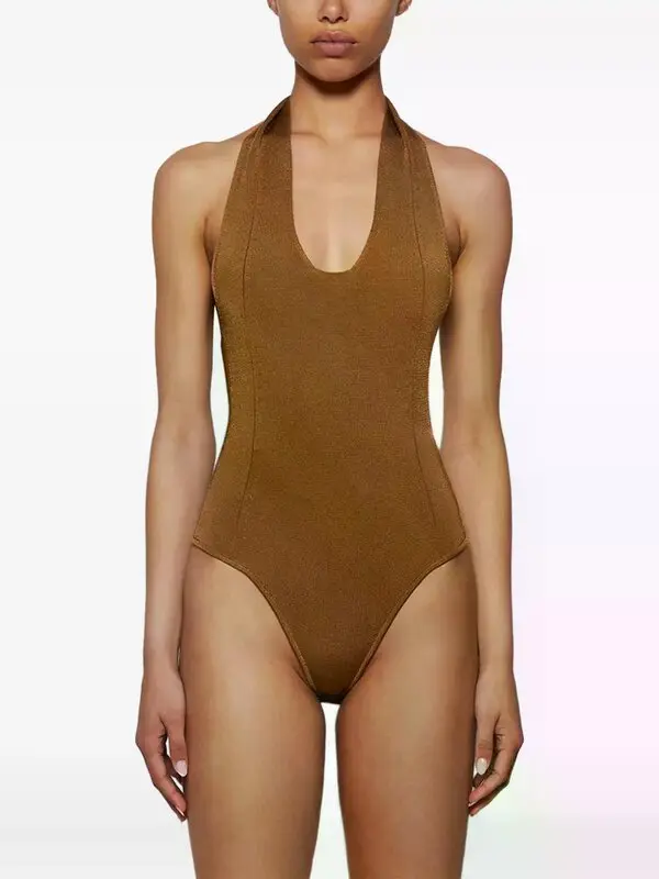 Khaite Toto Halter-neck Bodysuit - Brown