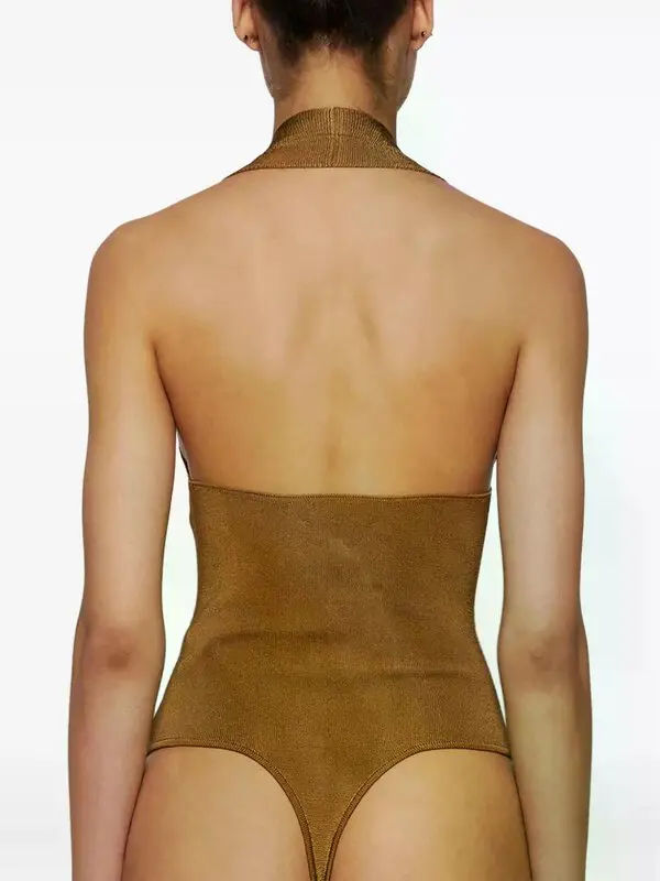Khaite Toto Halter-neck Bodysuit - Brown
