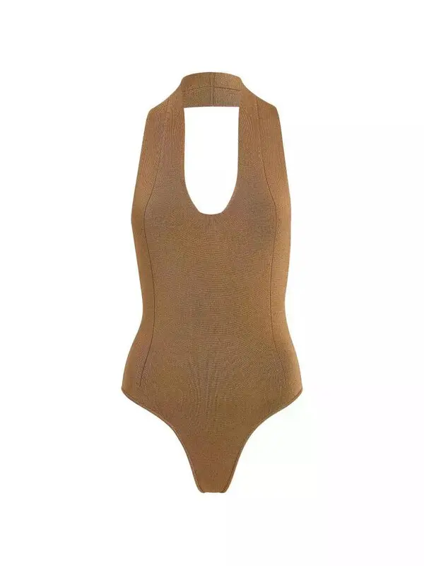 Khaite Toto Halter-neck Bodysuit - Brown