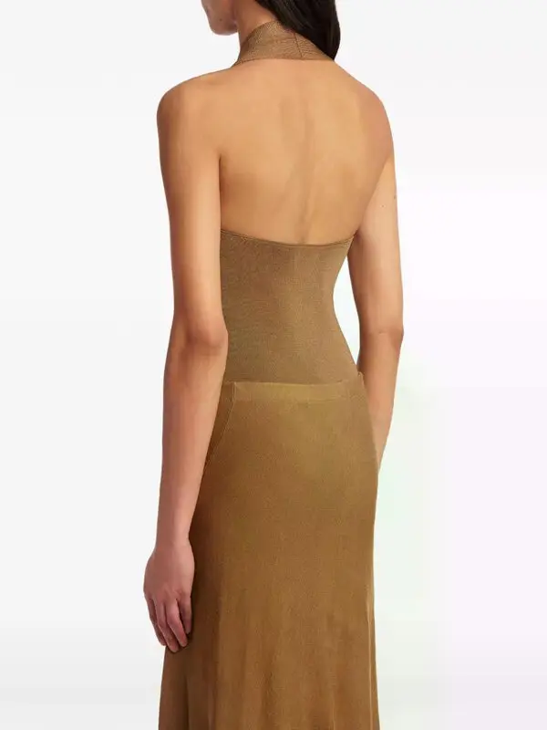 Khaite Toto Halter-neck Bodysuit - Brown