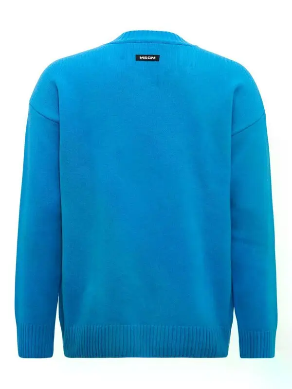 MSGM Rose Embroidery Crew-neck Sweater