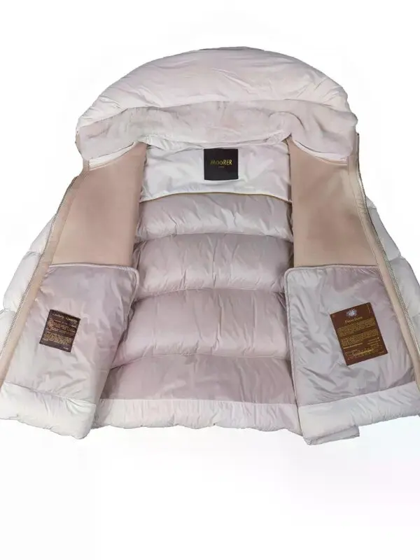 MOORER Shearling-panel Padded Jacket