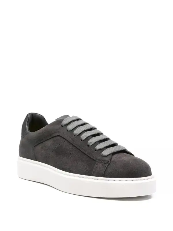 DOUCAL'S Clay Leather Sneakers - Grey
