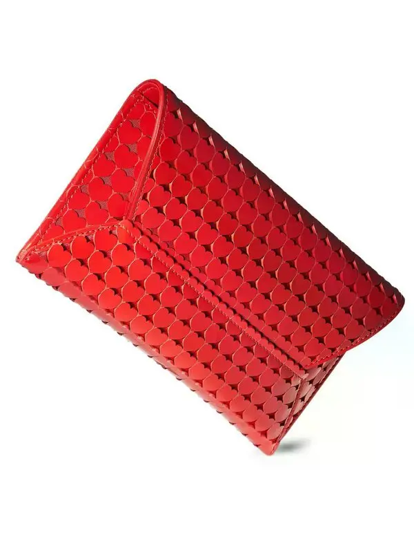 AQUAZZURA Amourose Heart-pattern Clutch Bag