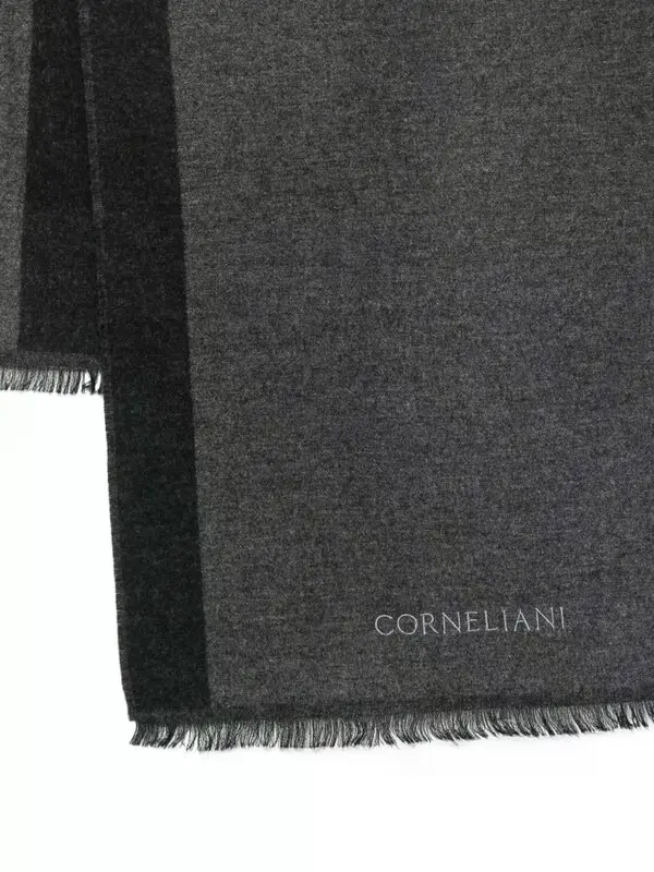 Corneliani Logo-detail Wool Scarf