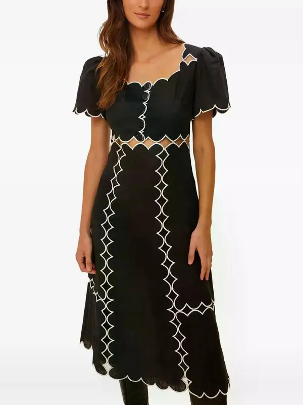 black mini dress with straps Lucy Black Strappy Mini Dress With Ruffle Trim – Club L London main image 0