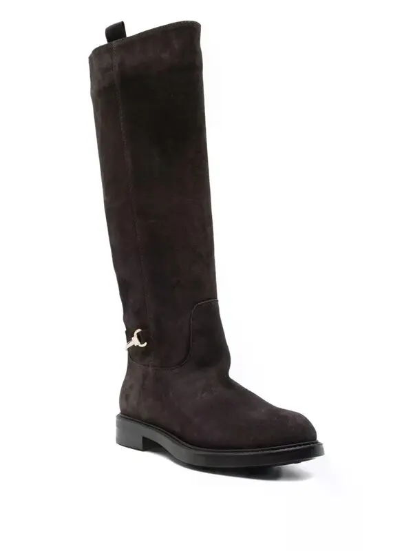 DOUCAL'S Suede Boots With Buckle Detail