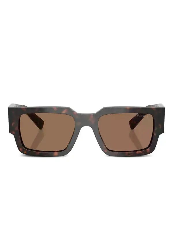 Prada Rectangle Frame Sunglasses - Brown