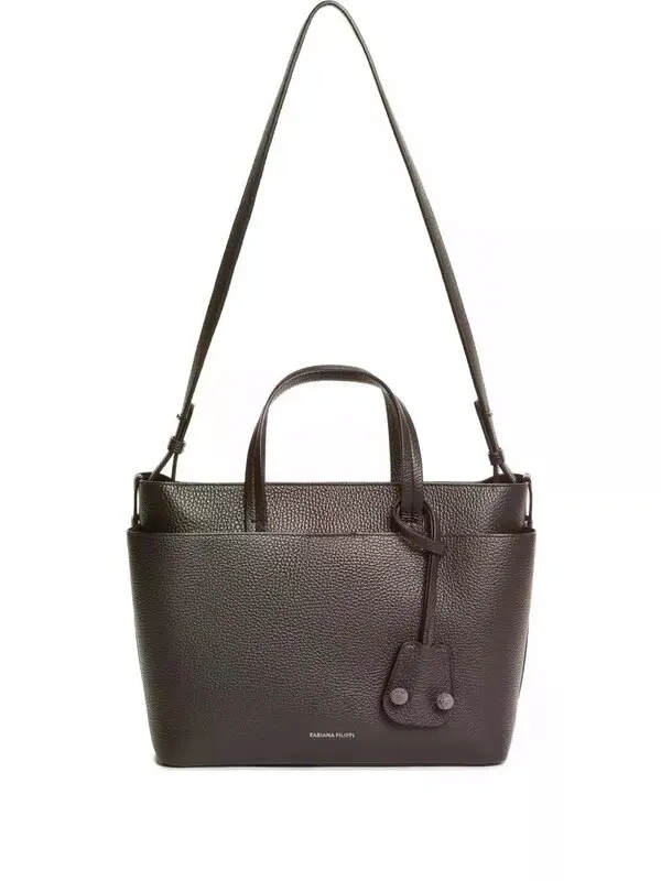 Fabiana Filippi Pebbled Leather Tote Bag - Black
