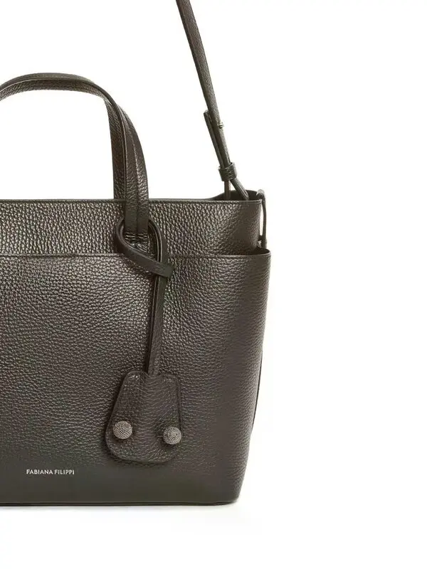 Fabiana Filippi Pebbled Leather Tote Bag - Black