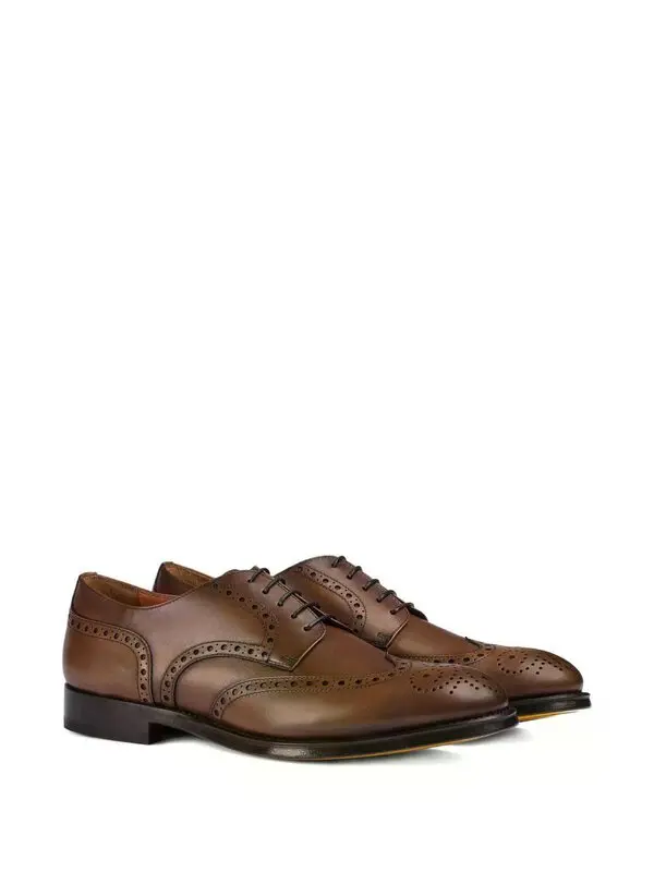 DOUCAL'S Leather Lace-up Brogues - Brown