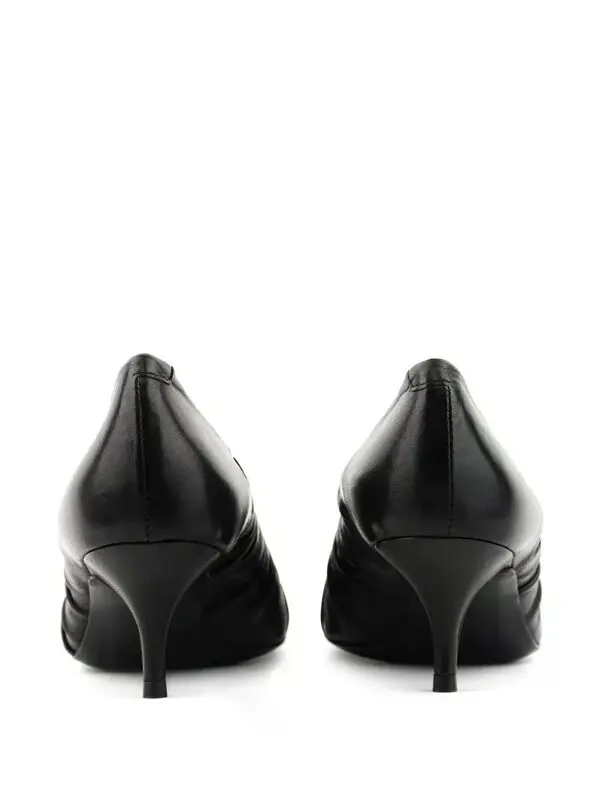 PAUL WARMER Pleated Kitten-heel Pumps