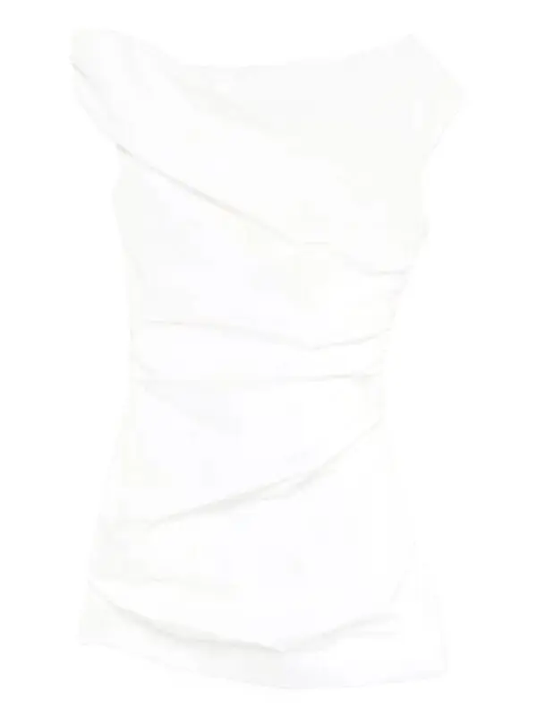 Paris Georgia Remmy Ruched Mini Dress - White