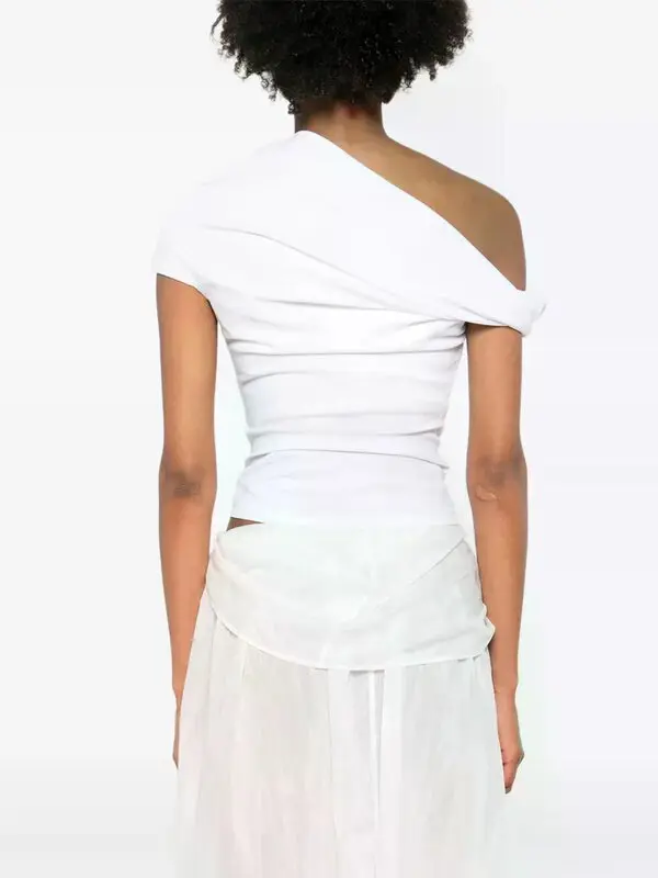 Paris Georgia Ida One-shoulder Draped Top