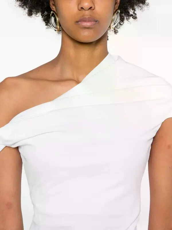 Paris Georgia Ida One-shoulder Draped Top