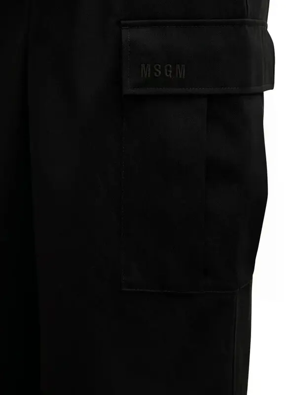MSGM Cargo Pocket Trousers - Black