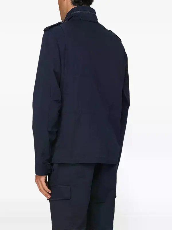 Add Flap-pocket Cotton Jacket