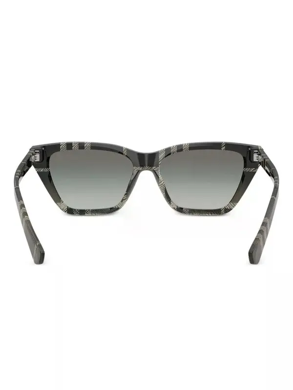 Burberry Check-pattern Cat-eye Sunglasses - Black