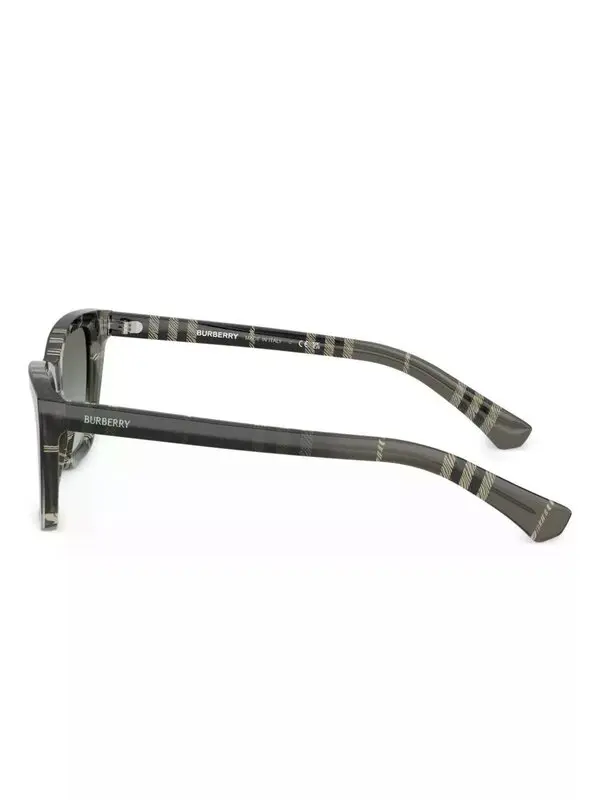 Burberry Check-pattern Cat-eye Sunglasses - Black