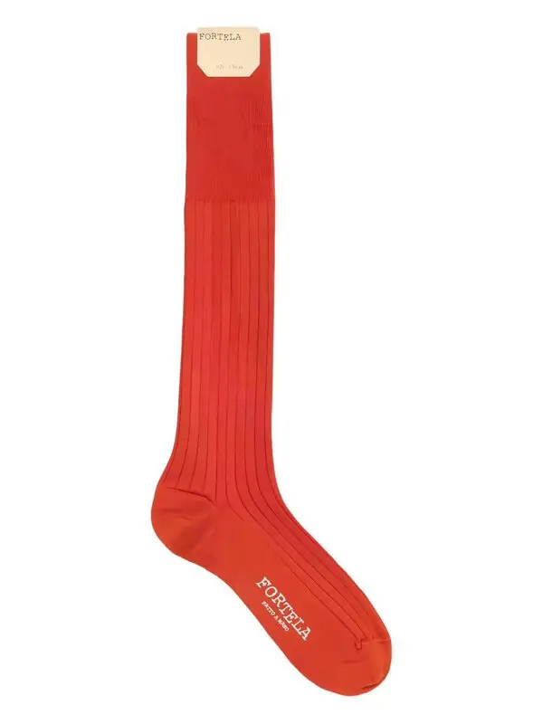 FORTELA Ribbed Socks - Orange