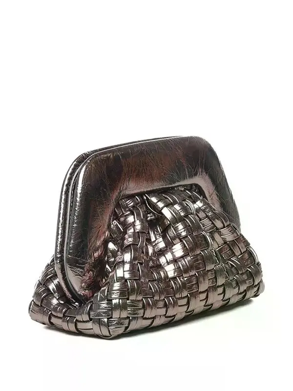 THEMOIRE Woven Metallic-effect Mini Bag