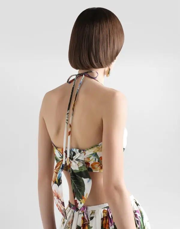 Dolce & Gabbana Floral-printed Poplin Top