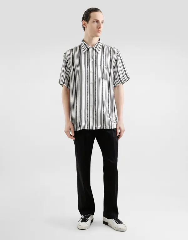 Dolce & Gabbana Silk Shirt With Tie - Print