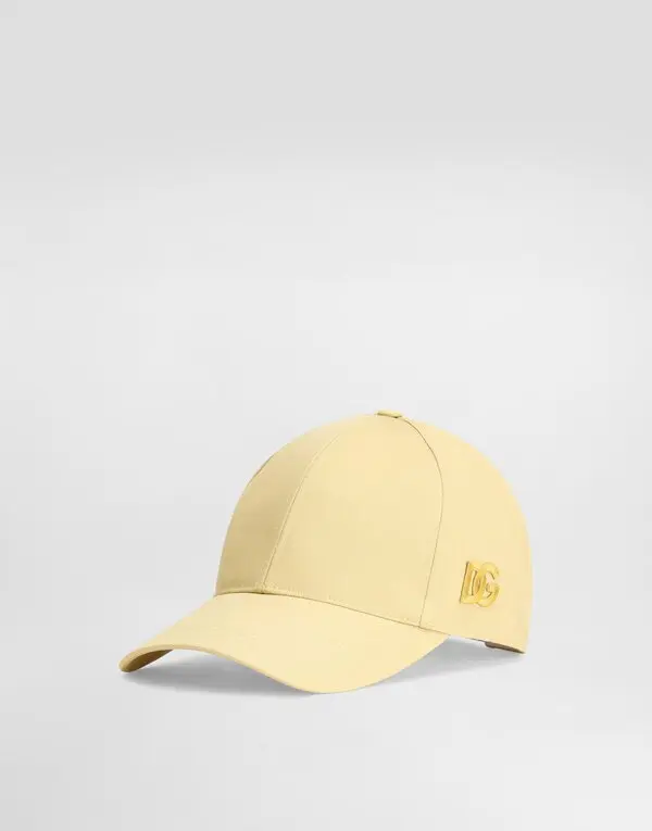 Dolce & Gabbana Cotton Gabardine Baseball Cap - Yellow