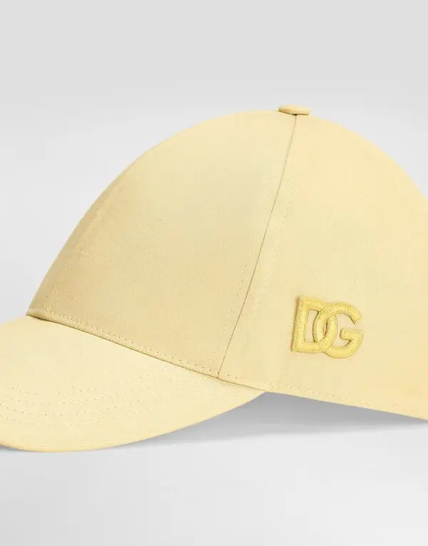 Dolce & Gabbana Cotton Gabardine Baseball Cap - Yellow