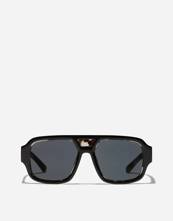 Dolce & Gabbana Costiera Sunglasses - Black On Grey Havana