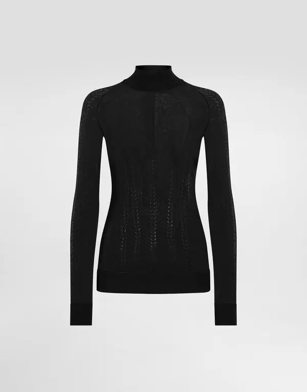 Dolce & Gabbana Silk Mock-turtleneck Sweater