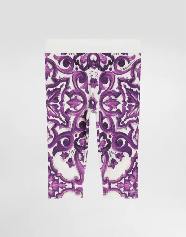 Dolce & Gabbana Majolica-print Interlock Leggings - Multicolor