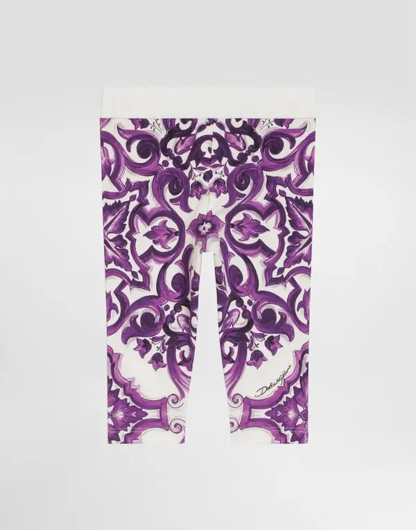 Dolce & Gabbana Majolica-print Interlock Leggings