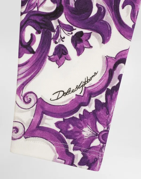 Dolce & Gabbana Majolica-print Interlock Leggings