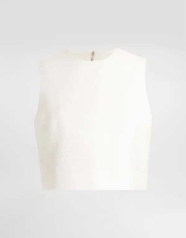 Dolce & Gabbana Stretch Mat Top - White