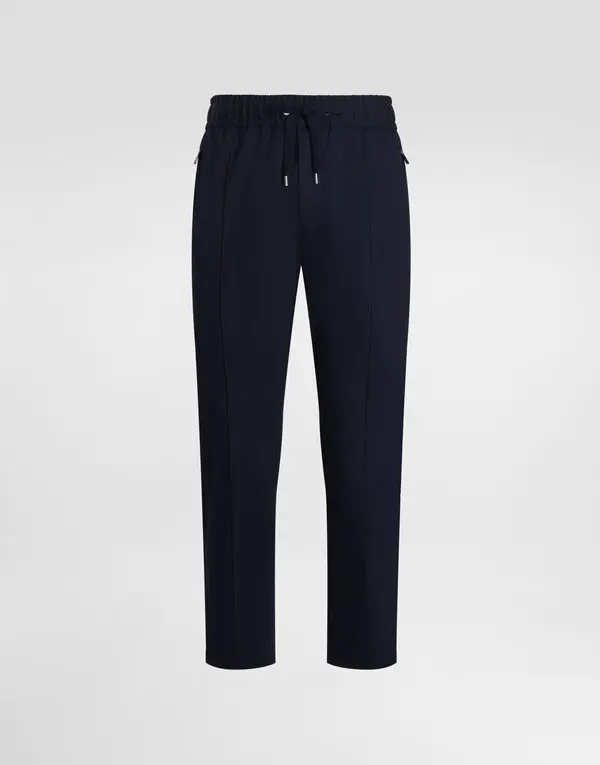 Dolce & Gabbana Stretch Cotton Gabardine Jogging Trousers - Blue
