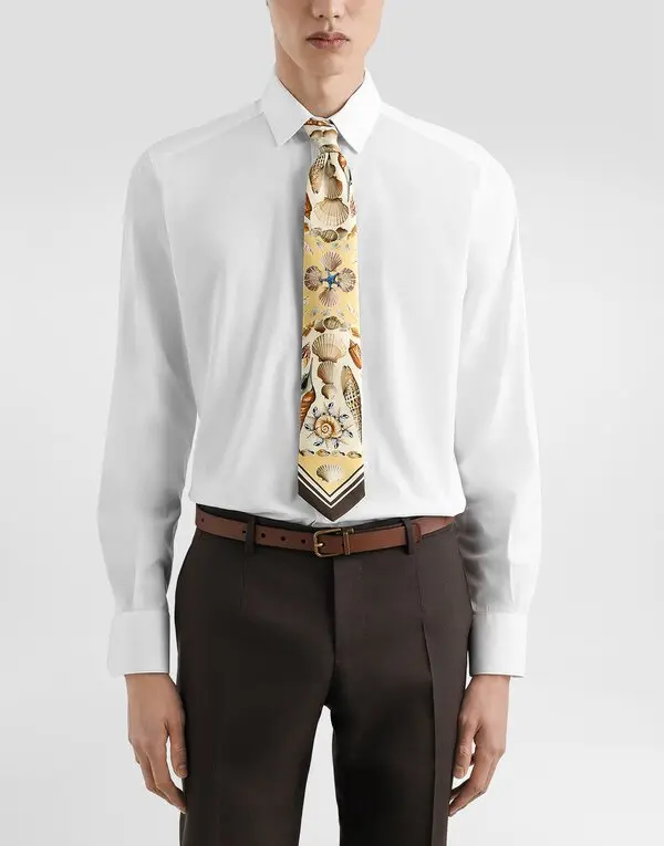 Dolce & Gabbana Shell-print Neck Tie - Multicolor
