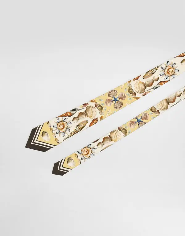 Dolce & Gabbana Shell-print Neck Tie - Multicolor