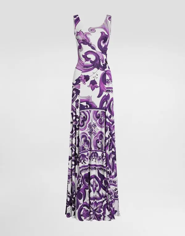 Dolce & Gabbana Majolica-print Sleeveless Dress - Multicolor