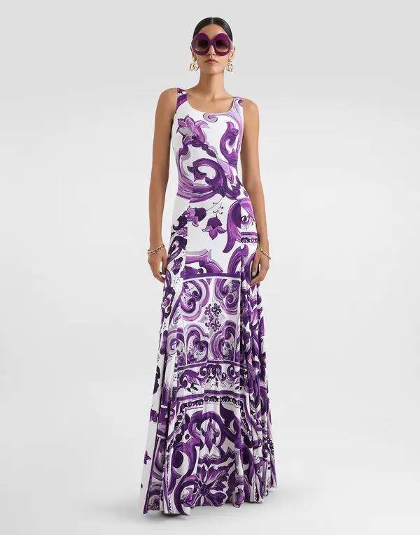 Dolce & Gabbana Majolica-print Sleeveless Dress - Multicolor