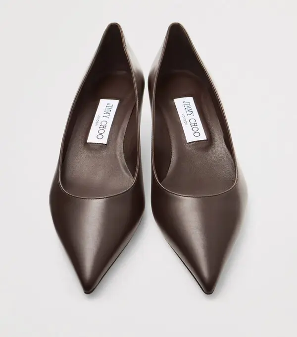 JIMMY CHOO Amelia Leather Pumps - Brown