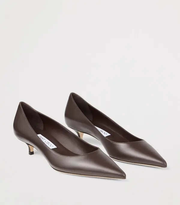 JIMMY CHOO Amelia Leather Pumps - Brown