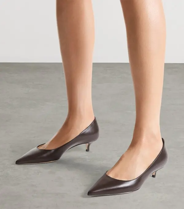 JIMMY CHOO Amelia Leather Pumps - Brown