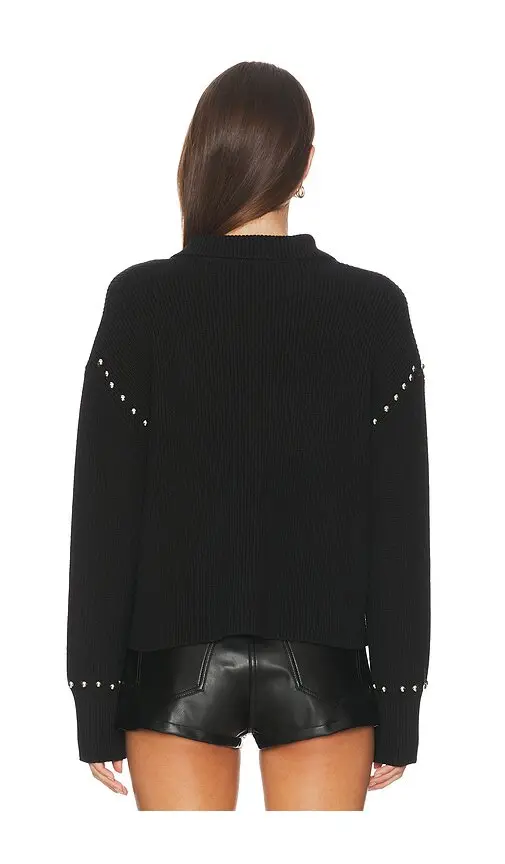 Central Park West Studded Sweater Jacket